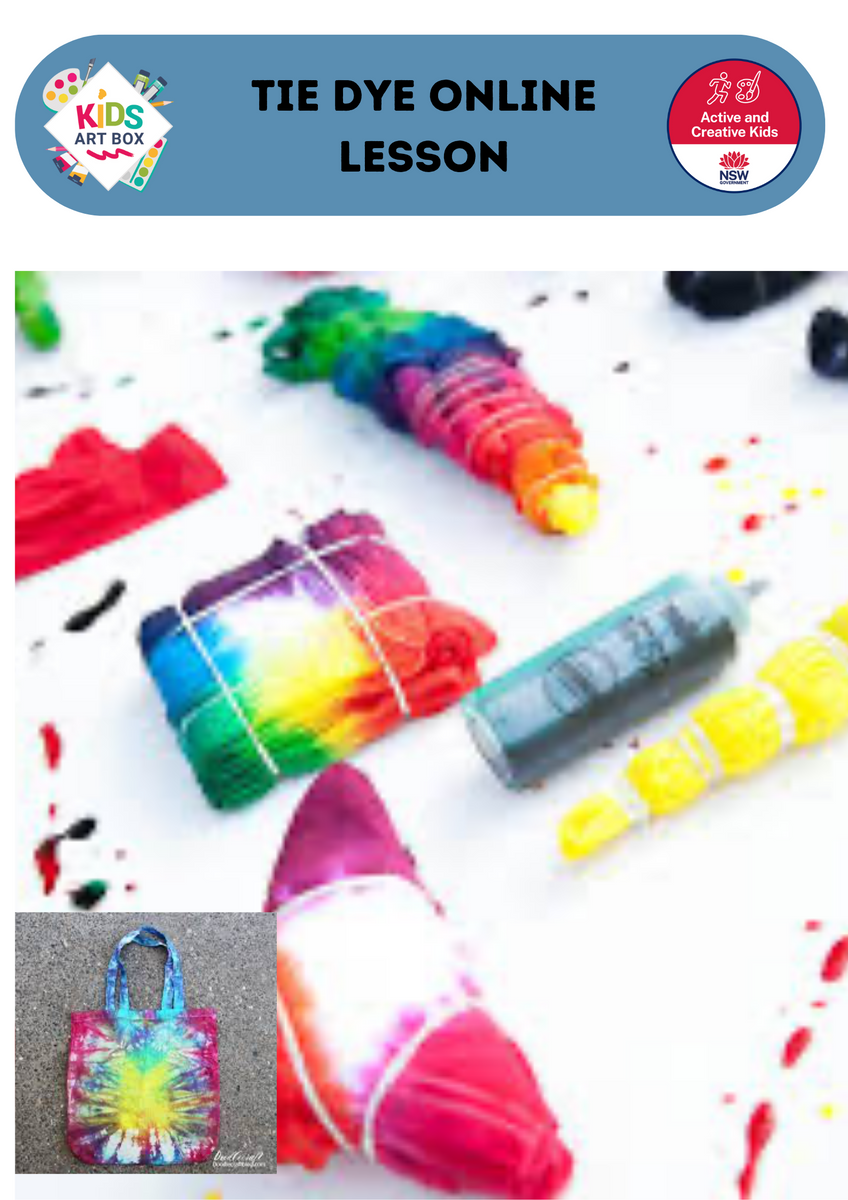 Tie Dye Craft online lesson – kidsartbox